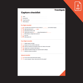Drone Capture Checklist